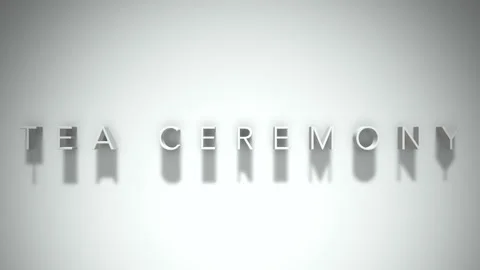 tea ceremony 3D title animation white te... | Stock Video | Pond5