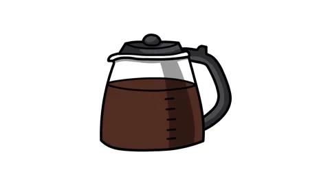 tea, coffee pot sketch and 2d animation | Stock Video | Pond5