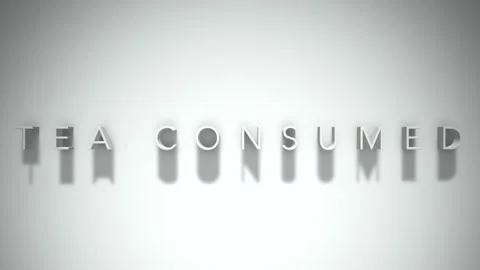 tea consumed 3D title animation white te... | Stock Video | Pond5