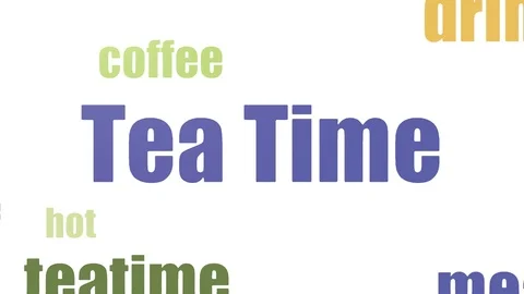 Tea Time Word Cloud Animated Isolated On... | Stock Video | Pond5