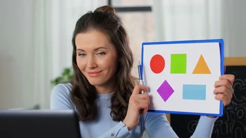 teacher showing forms on online class at... | Stock Video | Pond5