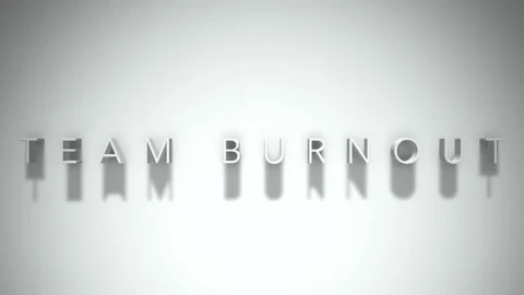 team burnout 3D title animation white te... | Stock Video | Pond5