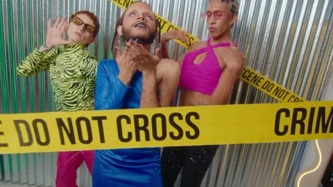 Team of LGBTQ Vogue Dancers Posing on Ca... | Stock Video | Pond5