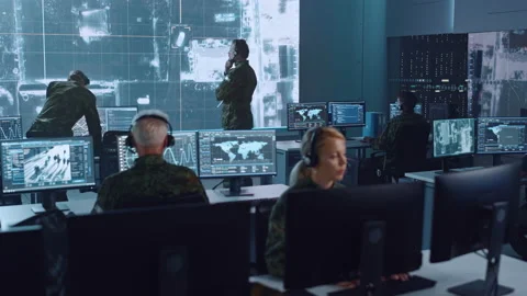 Team of Military Surveillance Officers o... | Stock Video | Pond5