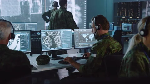 Team of Military Surveillance Officers o... | Stock Video | Pond5