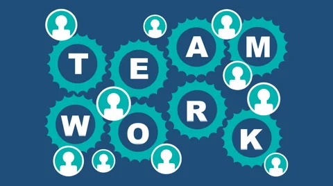 Team work animated illustration. Rotatin... | Stock Video | Pond5