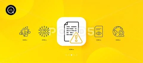 Teamwork chart, Instruction manual and View document minimal line icons. For web Illustration ...