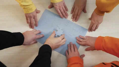 Teamwork. group of people a team assembl... | Stock Video | Pond5