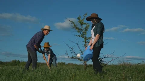 Teamwork. A happy family of father, moth... | Stock Video | Pond5