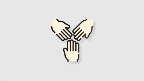 Teamwork icon animation alpha | Stock Video | Pond5