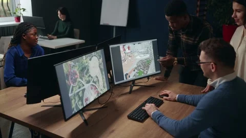 teamwork in landscape design and archite... | Stock Video | Pond5