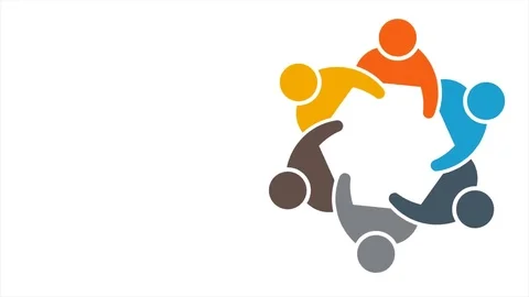 Teamwork People Group of Six, Coming Tog... | Stock Video | Pond5