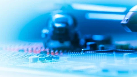 Electronics Laboratory Background Stock Video Footage | Royalty Free ...