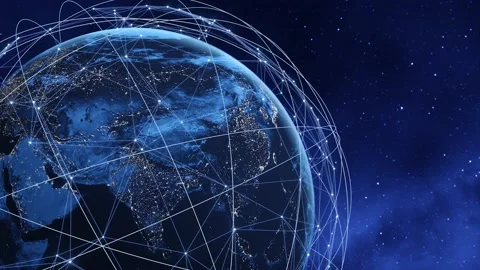 Tech earth globalization in 3d animation... | Stock Video | Pond5