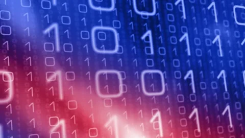 Tech pattern in motion binary code anima... | Stock Video | Pond5