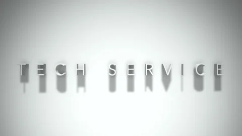tech service 3D title animation white te... | Stock Video | Pond5