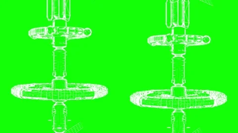 Technical drawing animated vertically, g... | Stock Video | Pond5