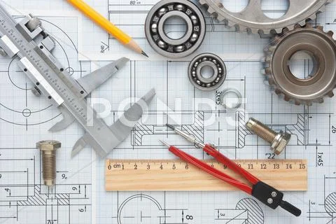 Technical drawing ~ Premium Stock Photo ~ Image #11952274