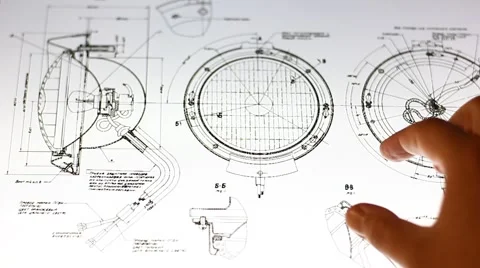 technical drawing on touch screen comput... | Stock Video | Pond5