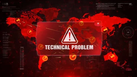 Technical Problem Alert Warning Attack o... | Stock Video | Pond5