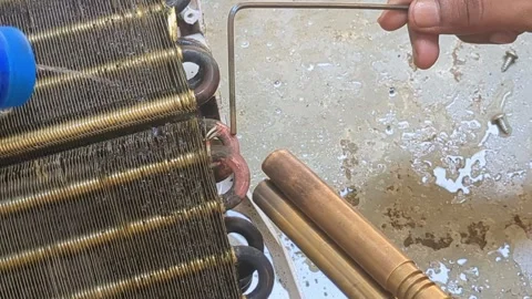 Technician Testing Air Conditioner Gas L... | Stock Video | Pond5