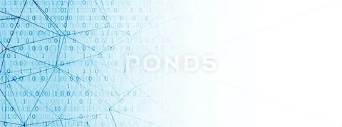 Technology background. Big data concept. Binary computer code. Vector ...