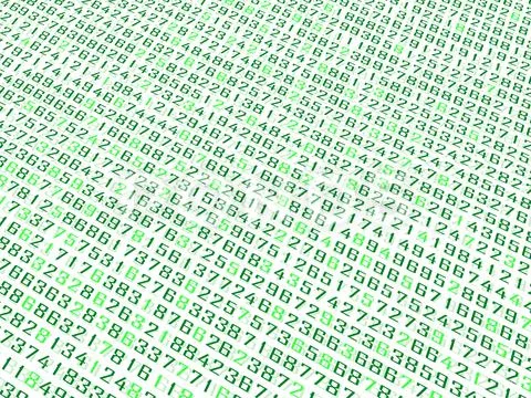 Technology background with numbers, matrix backdrop, information code ...