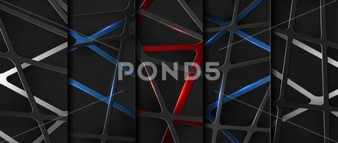 Technology collection abstract modern cyber grid background card ...