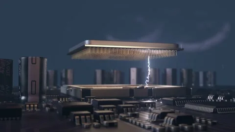 Technology CPU background for logo anima... | Stock Video | Pond5
