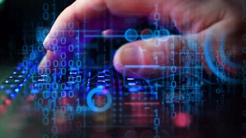 Technology data concept. Data analytics ... | Stock Video | Pond5