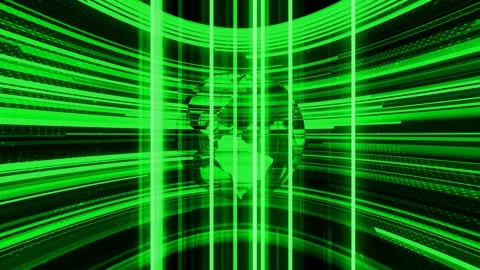 Technology green color cyberpunk hologra... | Stock Video | Pond5