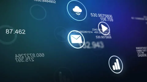 Technology Icon Symbol Digital Animation... | Stock Video | Pond5