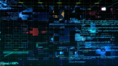 Technology Interface Computer Data Digit... | Stock Video | Pond5