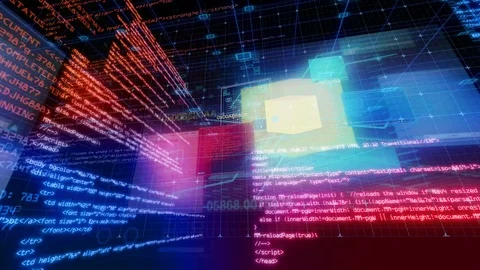 Technology Interface Computer Data Digit... | Stock Video | Pond5