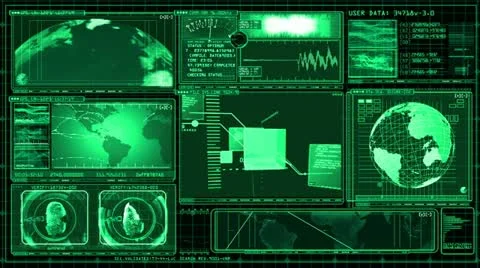 Technology Interface Computer Data GUI U... | Stock Video | Pond5