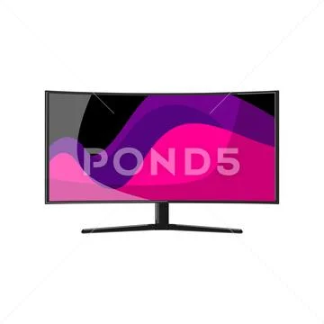 Technology monitor pc gaming cartoon vector illustration ~ Clip Art ...