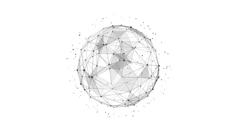 Technology Plexus sphere background from... | Stock Video | Pond5