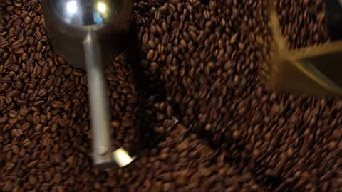 Technology roasting coffee beans at the ... | Stock Video | Pond5