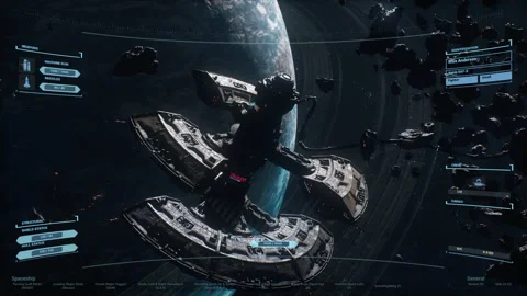 Technology Sci Fi Hud For Space Frontier... | Stock Video | Pond5