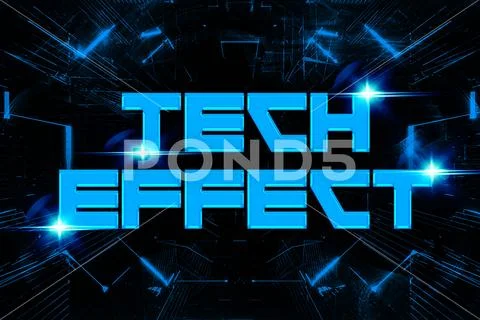 Technology Text Effect ~ PSD Photoshop Template #255091672
