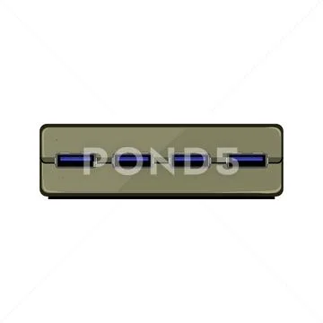 Technology usb hub cartoon vector illustration: Royalty Free #239644590