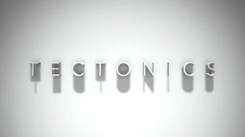 Tectonics 3D title animation with shadow... | Stock Video | Pond5