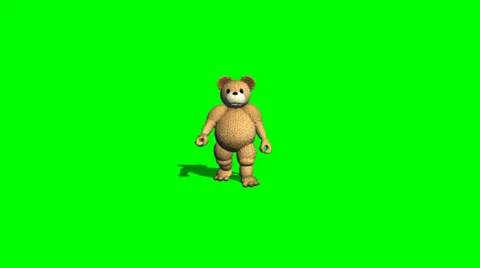teddy bear goes - green screen | Stock Video | Pond5
