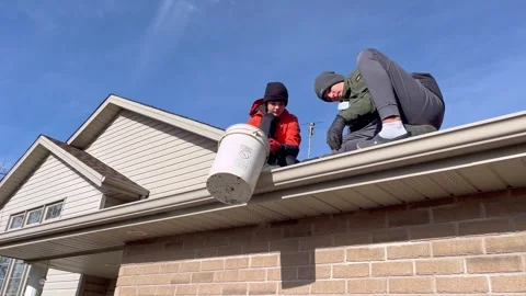 Cleaning Gutters Stock Footage ~ Royalty Free Stock Videos | Pond5