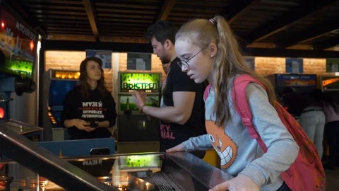 Girl Pinball Stock Footage ~ Royalty Free Stock Videos | Pond5