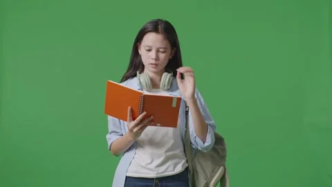 Girl Standing Green Screen Stock Videos – Royalty-Free HD & 4K Videos