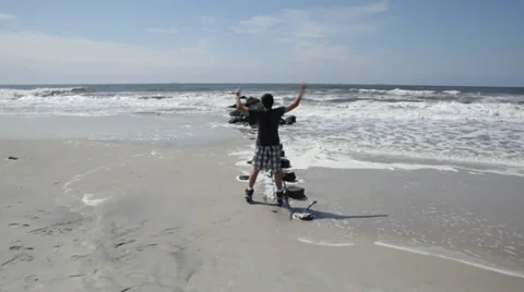 Teenage Boy Beach Stock Videos – Royalty-Free HD & 4K Videos