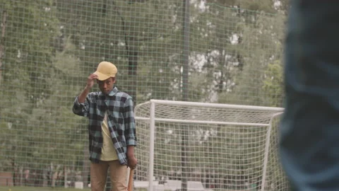 Teenage Boy Learning to Bat in Baseball ... | Stock Video | Pond5