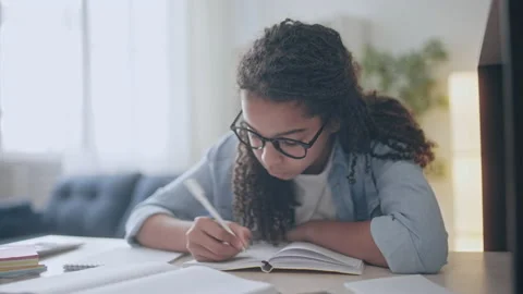 Girl Doing Writting Stock Videos – Royalty-Free HD & 4K Videos | Pond5