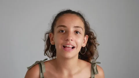 Teenage girl talking to the camera | Stock Video | Pond5